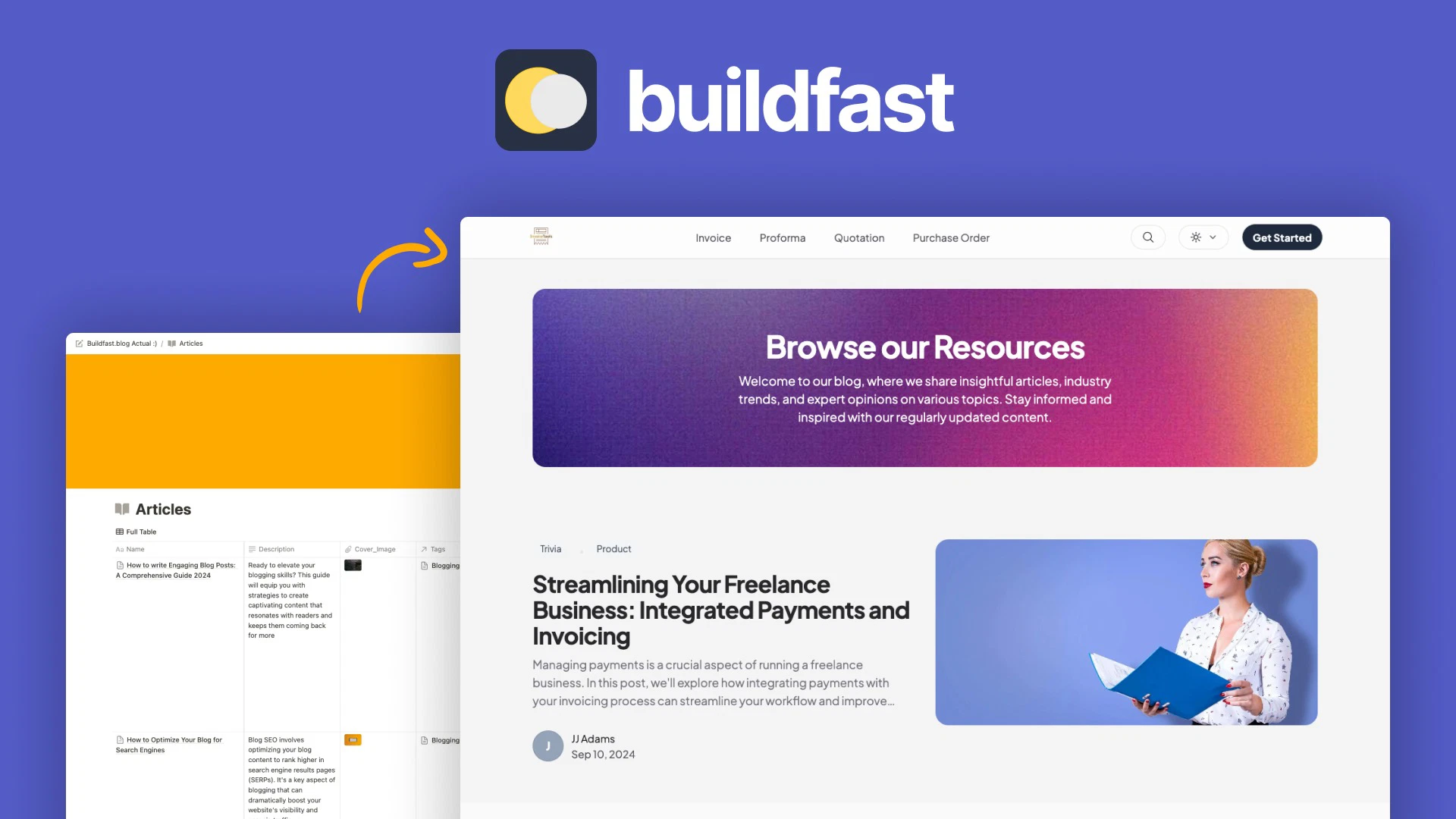 Buildfast | Transform Notion content to an amazing SEO optimized blog Buildfast | Transform Notion content to an amazing SEO optimized blog